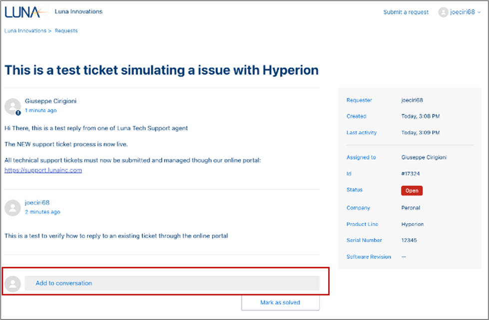 How to Add a Comment to an Existing Support Thread in the Online Portal ...